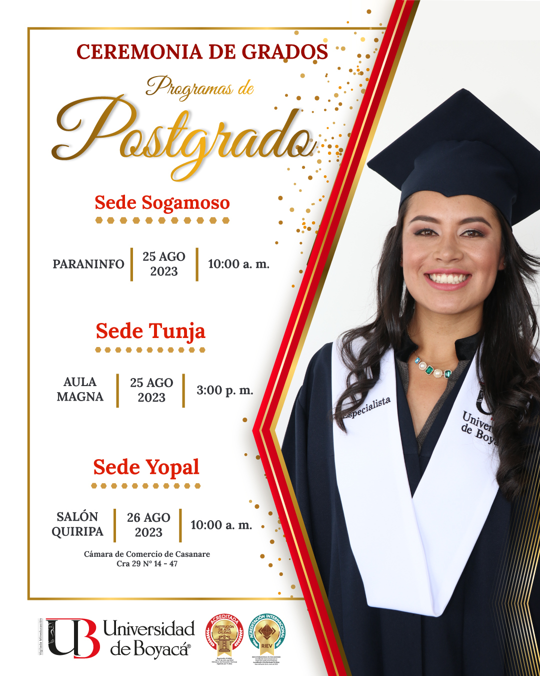 Ceremonia de Grados Programas de Postgrado | Universidad de Boyaca